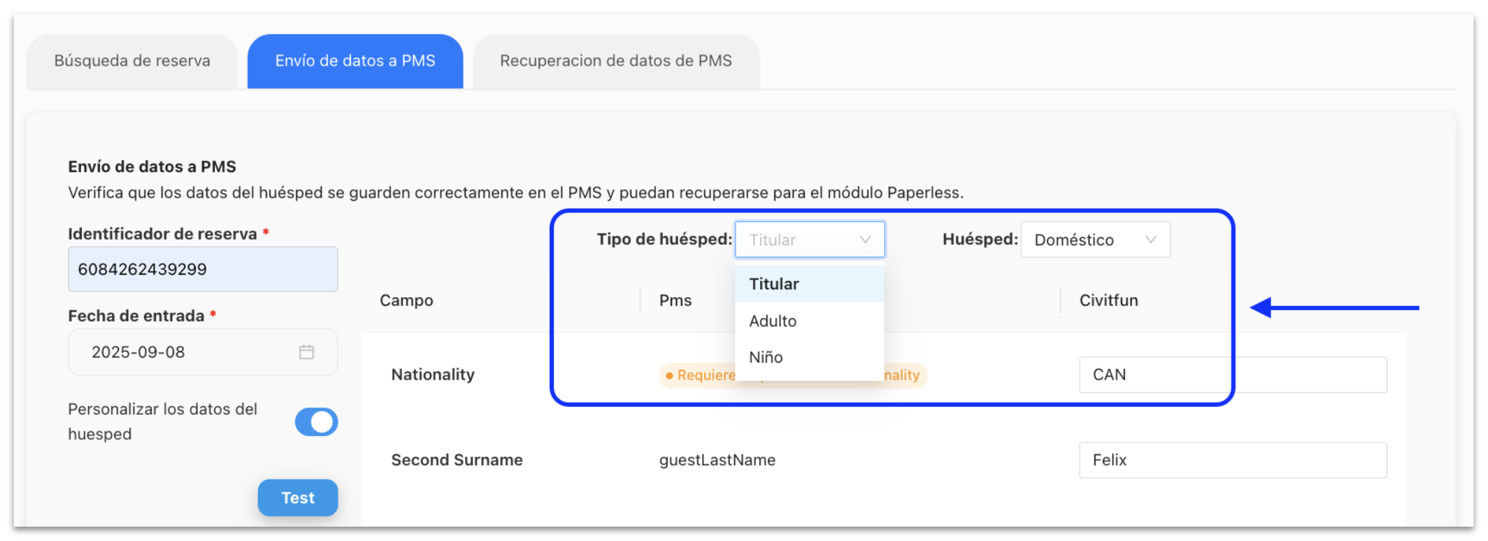 📤 PMS | Cómo validar tu Check-in Online con el envío de datos al PMS ...